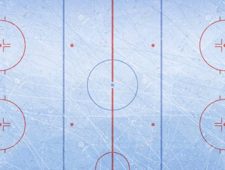 Vector of ice hockey rink. Textures blue ice. Ice rink. Vector ...